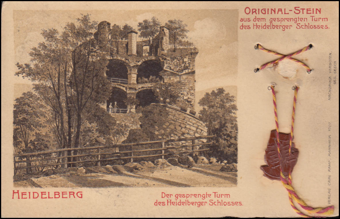 Ansichtskarte Der gesprengte Turm des Heidelberger Schlosses ...