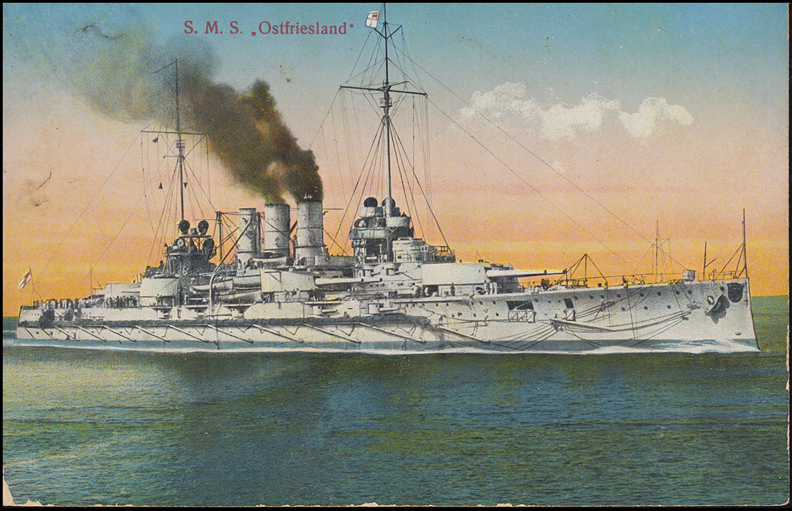 Marinefeldpost BS der SMS Kaiser Karl der Große 15.5.1915, AK SMS ...