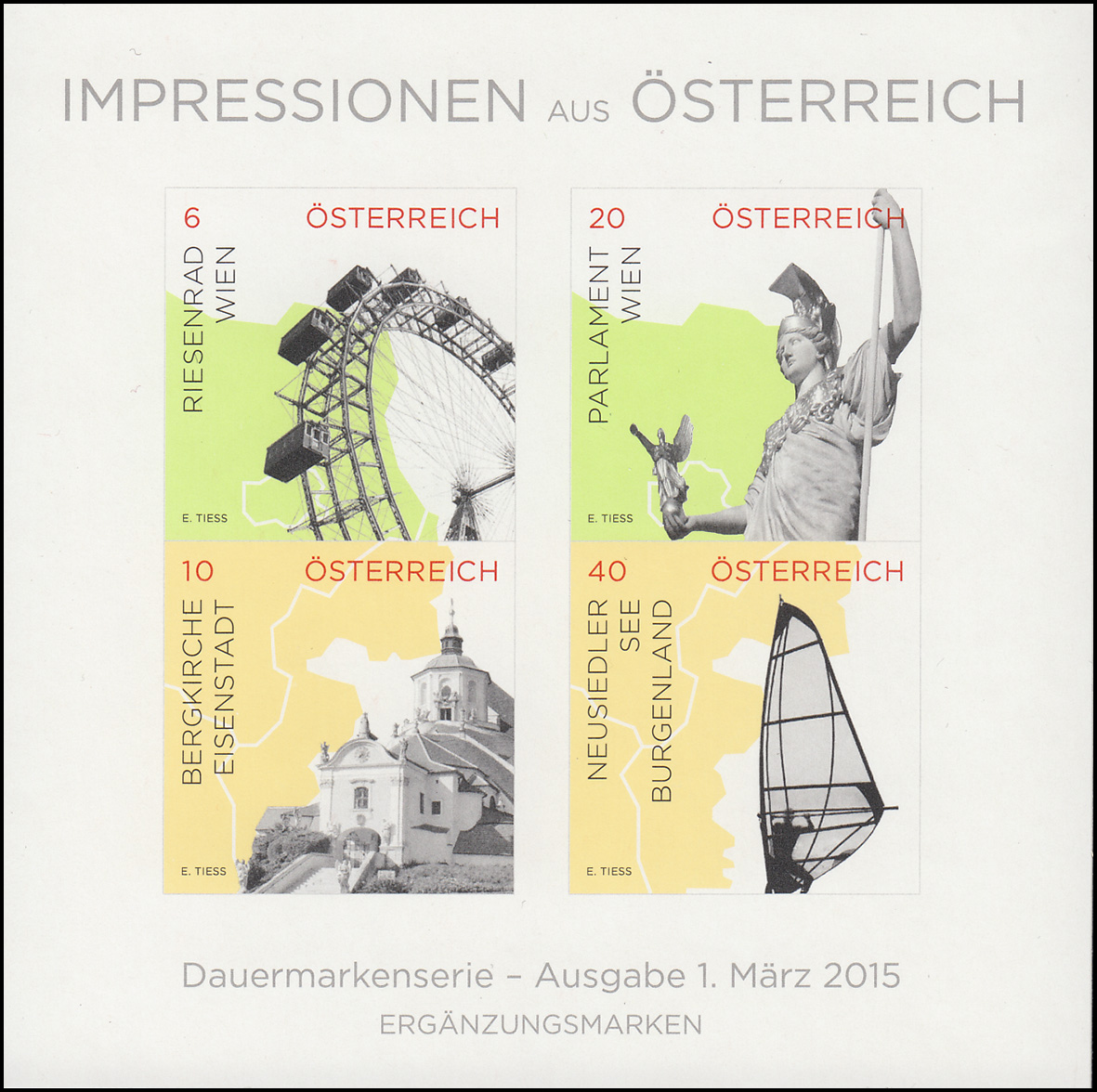 3183-3198 Impressionen aus Österreich, zwei Folienblätter, Sonderdrucke ... 3183-3198 Impressionen aus Österreich, zwei Folienblätter, Sonderdrucke ...